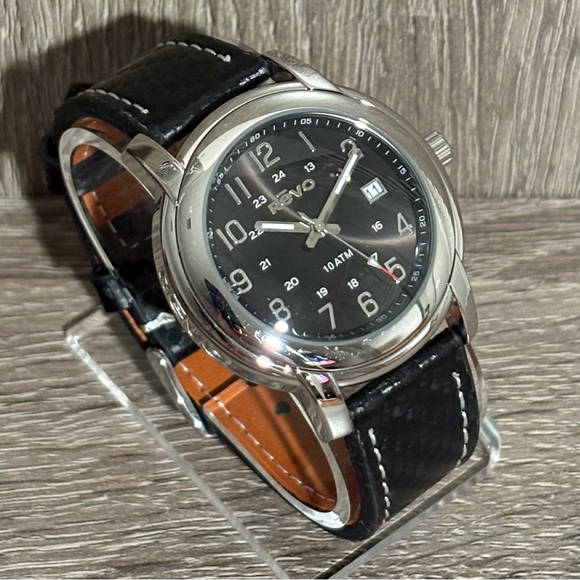 Revo | Accessories | Black Revo Stainless Steel Mens Watch With New ...